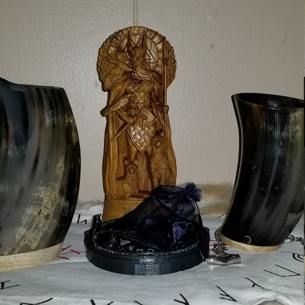 Odin Offering Bowl, Runes Bowl, Odin Allfather Altar Statue, Norse ...