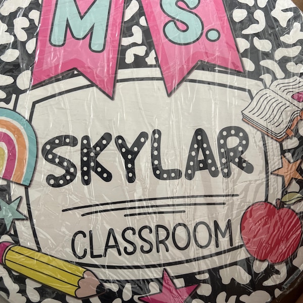 Personalized 3D Teacher Door Sign, Custom Teacher Door Sign, Teacher ...
