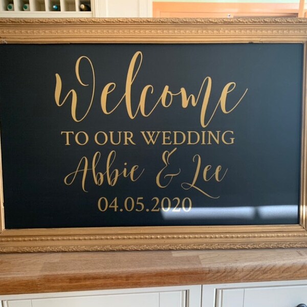 Vinyl Sticker Decal for Wedding Welcome Sign // to Fit A1 or A0 Sign ...