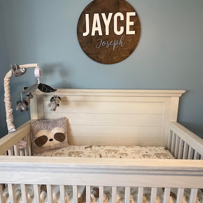 Customized Baby Name Sign, 12-36 Inch, Baby Shower, Round Plaque ...