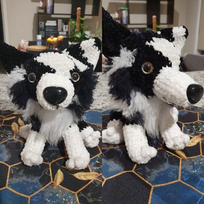Border Collie Dog Amigurumi Crochet Pattern - Etsy