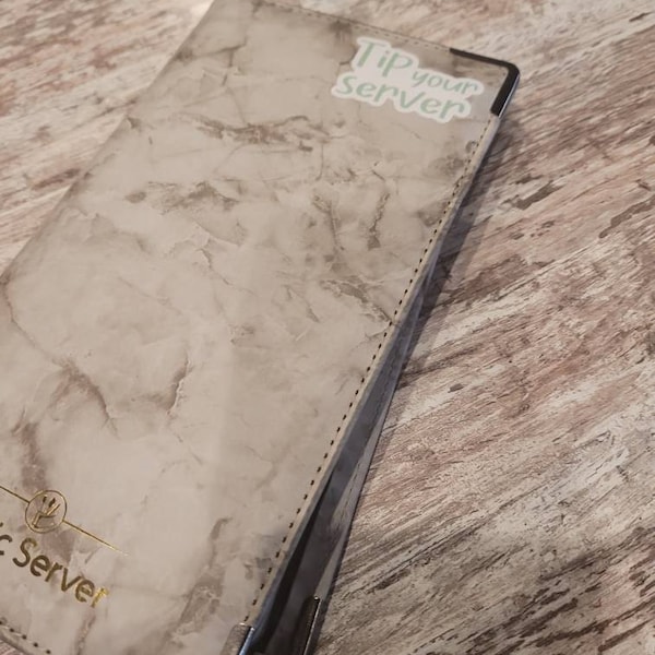 Sonic Server® Marble Style Server Book for Restaurant Waitress Waiters ...