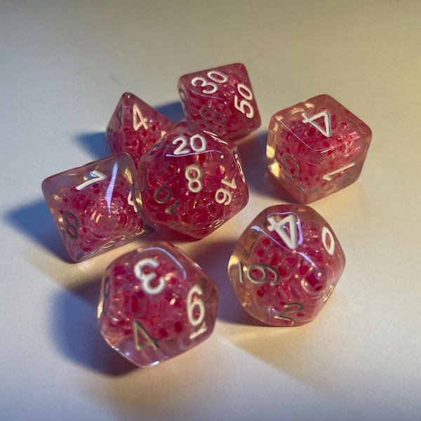 Starry Pink Multi Pocket Dice Bag. Transportable Dice Storage for TTRPG ...