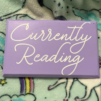 Small Sign Currently Reading - Etsy