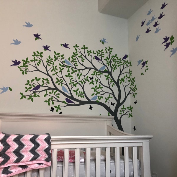 Large Tree Wall Decals Nursery Tree Wall Sticker Kids Room Wall Art ...