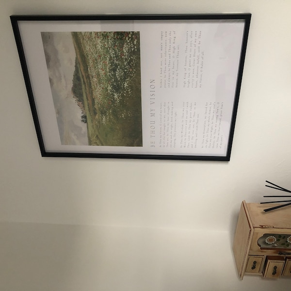 Be Thou My Vision Vintage Hymn Poster for Christian Home Decor, Printed ...