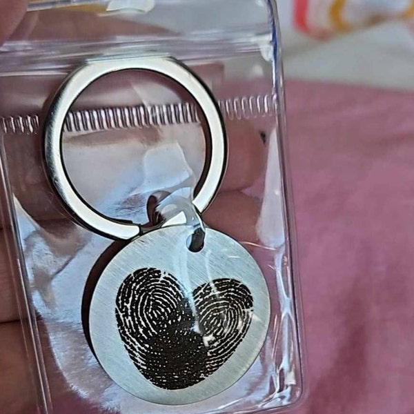 Actual Fingerprint Keychain, Custom Fingerprint Keychain, Personalized ...
