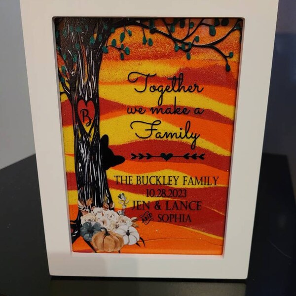 Blended Family Wedding Sand Ceremony Shadow Box Set, Unity Candle ...