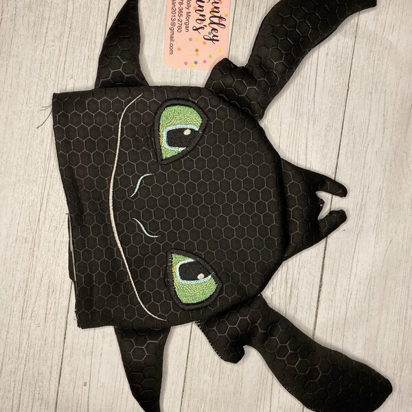 Instant Download Toothless Inspired Dragon Face Applique & Fill ...