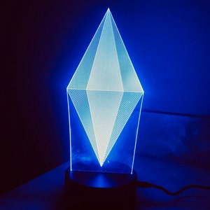Sims Plumbob Edge Lit Led Lamp - Etsy