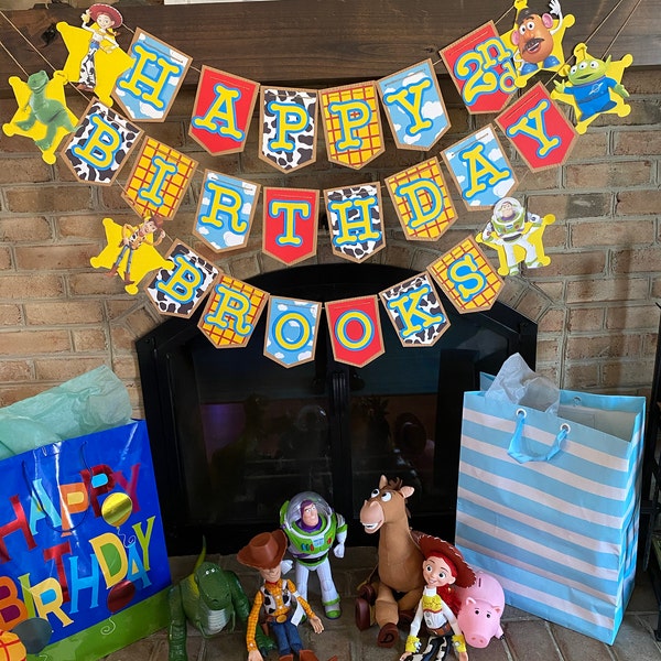 Toy Story Birthday Banner, Woody and Buzz Inspired, Handmade Party ...