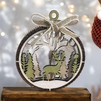 Bundle of 3D Christmas Ornaments, Tree Decorations Craft Set, Hanging ...