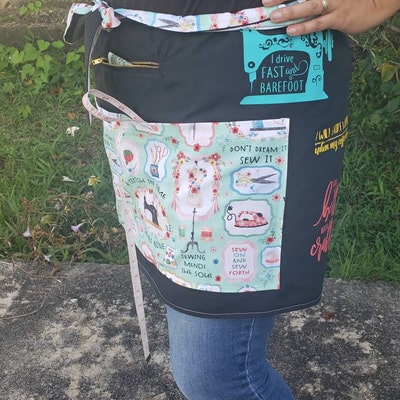 Easy to Sew/ Half Apron Sewing Pattern/ Pinafore Tutorial PDF/ Apron ...