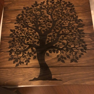 Tree of Life Wooden Sign, Tree Wall Hanging, Laser Engraved Wooden Sign ...