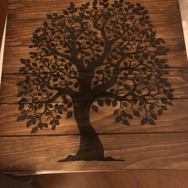 Tree of Life Wooden Sign, Tree Wall Hanging, Laser Engraved Wooden Sign ...