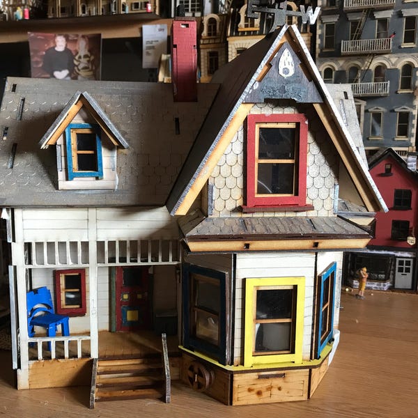 UP House Detailed MDF Model Kit - Diy - Etsy