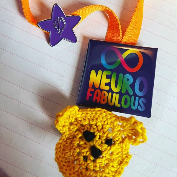 Autistic - Neurodivergent - Neurofabulous Square Pin Badge - Etsy UK
