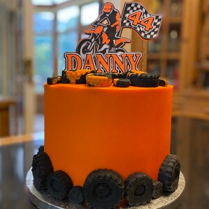 Neon Ktm Motorcross Cake Topper Motorbike Cake Topper Cake - Etsy