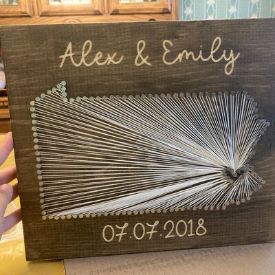 Iowa State String Art Iowa Decor State String Art Iowa Nail - Etsy