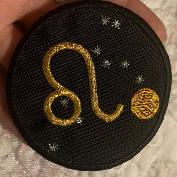 Leo Embroidered Patch Zodiac - Etsy