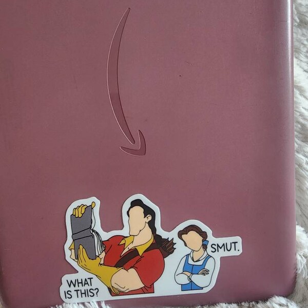 Belle Bookworm Smut Sticker: Beauty and the Beast Waterproof Decal - Etsy