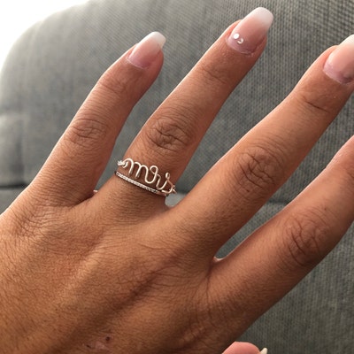 Yes Ring, Customizable Jewelry, Word, Initial, Engagement, Valentine's ...