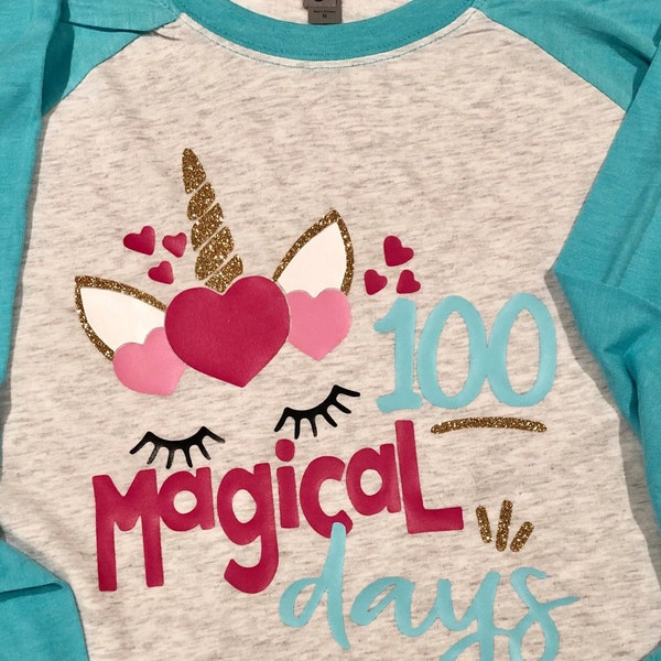 100 Days Svg, 100th Day of School Svg, Unicorn Svg, 100 Magical Days ...