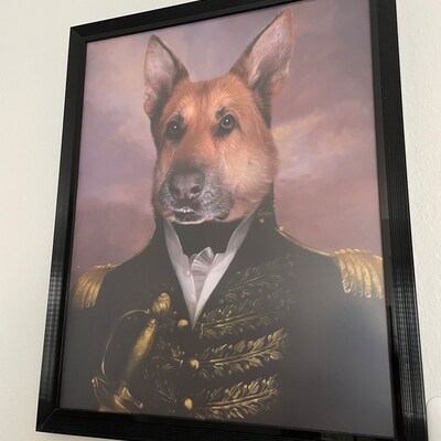 Custom Gentleman Dog Portrait, Dog Drink Wine Portrait, Gentleman Pet ...