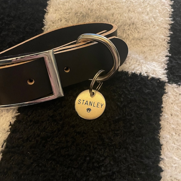 Personalized Dog Tag - Paw Print Dog Tag Design Engraved Tag - Cat ID ...
