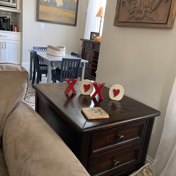 XOXO BLOCKS for Valentines, Shelf, Desk, Mantle and Home Decor - Etsy