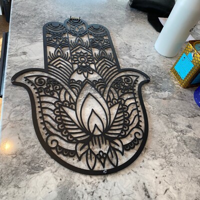 Hamsa Wall Art, Hamsa Wall Hangings Decor, Hamsa Hand Large Metal Wall ...