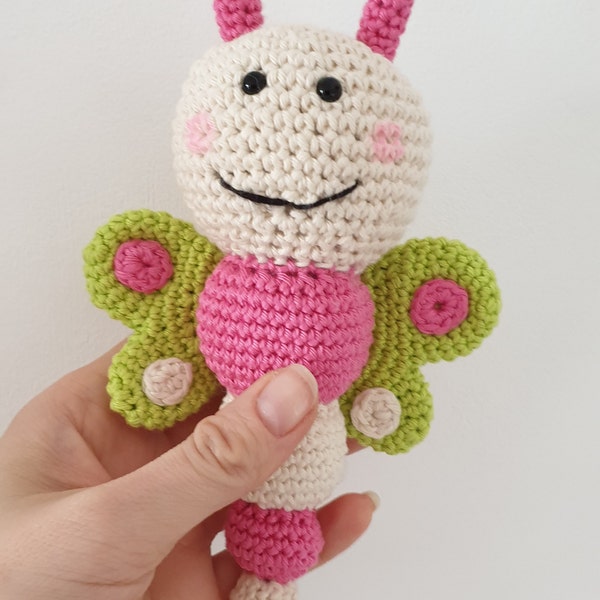 PATTERN - Bug Rattles - Butterfly, Bee and Caterpillar - Amigurumi ...