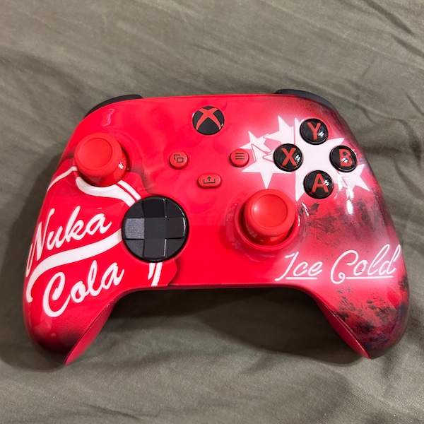 Custom Painted Red Nuka Cola Controller (xbox) - Etsy