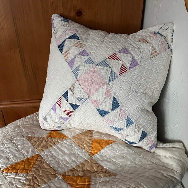 Patchwork Heart Pillow Quilted Heart Heart Decorative Pillow - Etsy