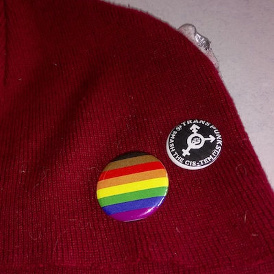Inclusive Pride Rainbow Flag Button - Etsy
