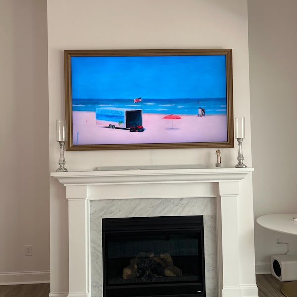 TV Frame, Custom TV Frame, Modern Decor, TV Bezel, Vintage Frame Home ...