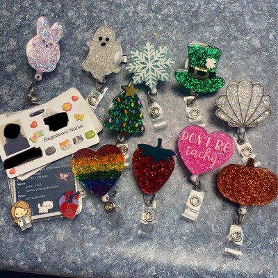 Daisy Badge Reel Flower ID Holder Spring Badge Reel Summer - Etsy