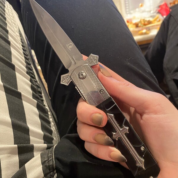 9 Rainbow Rose Engraved Cute Spring Assisted Open Blade Folding Pocket ...