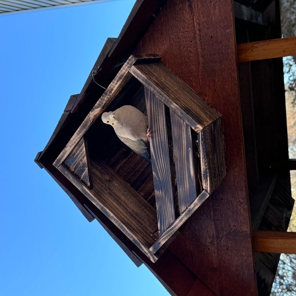 Cedar Dove Nesting Platform Shelter • Cedar Bird Nesting Box • Dove ...