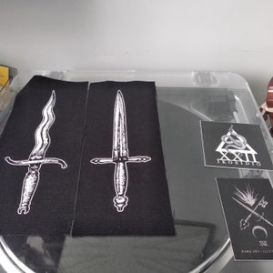 Patch Set daggers Two Screen Printed and Hand Cut Dagger Patches - Etsy