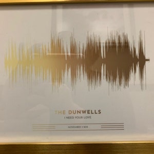 Personalised SOUND WAVE Art Print FADED Sound Wave Effect Soundwave ...