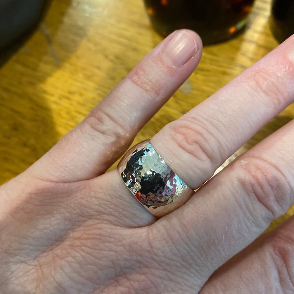 Melted Silver Band,molten Silver Ring,925 Silver Melted Ring ,rustic ...