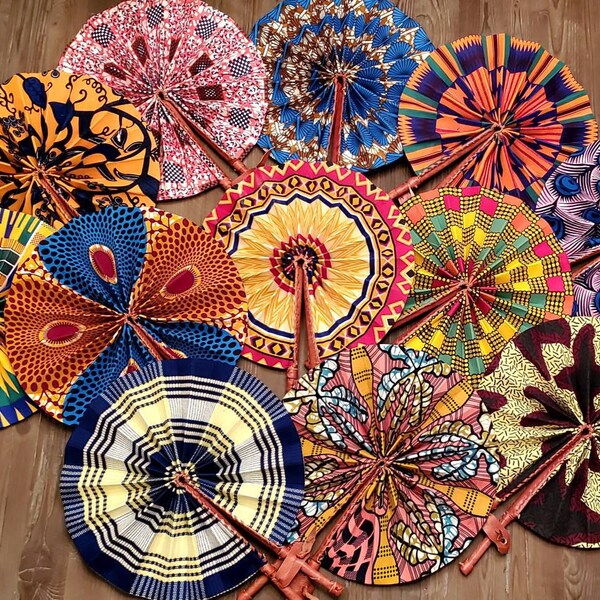 Handheld African Folding Fan - Etsy