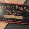 Custom Distressed Irish Pub Proprietor Sign - Rustic Hand Made Vintage ...