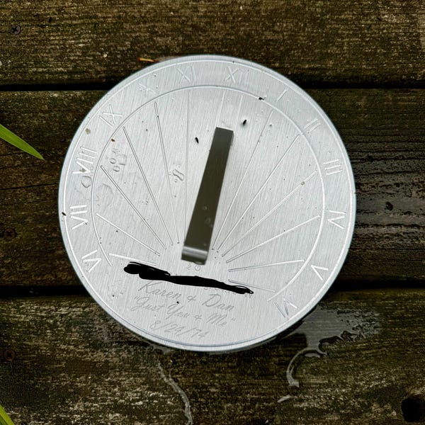 Custom 10th Wedding Anniversary Engraved Sundial Gift For: Parents ...