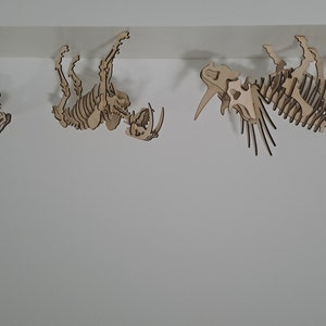 T-rex Dinosaur Digital Pattern Template File for Laser SVG DXF CDR ...