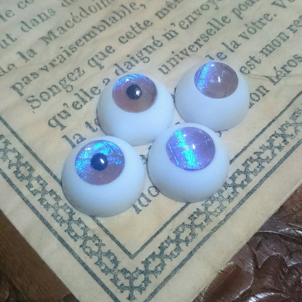 BJD DIY Blank Acrylic No Pupils Eyes Half Ball 8mm 10mm 12mm 14mm 16mm ...