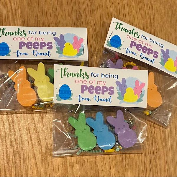 Mini Bunny Peeps Sidewalk Chalk Easter Basket Stuffers - Easter Egg ...