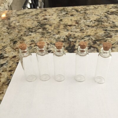 10 5ml Bottles. Bitty Bottle. Small Glass Bottles With Corks. Empty Vial. Message in A Bottle ...