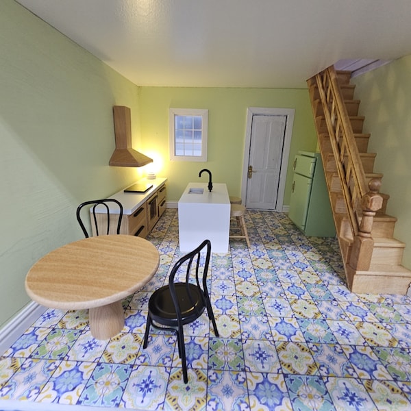 Round Bistro Dining Table | Wood | Kitchen Dining Room Patio Bedroom ...